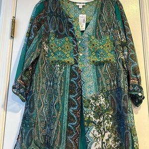 Dress Barn | Tops | Colorful Tunic With Tank Underneath Tunic Great For ...